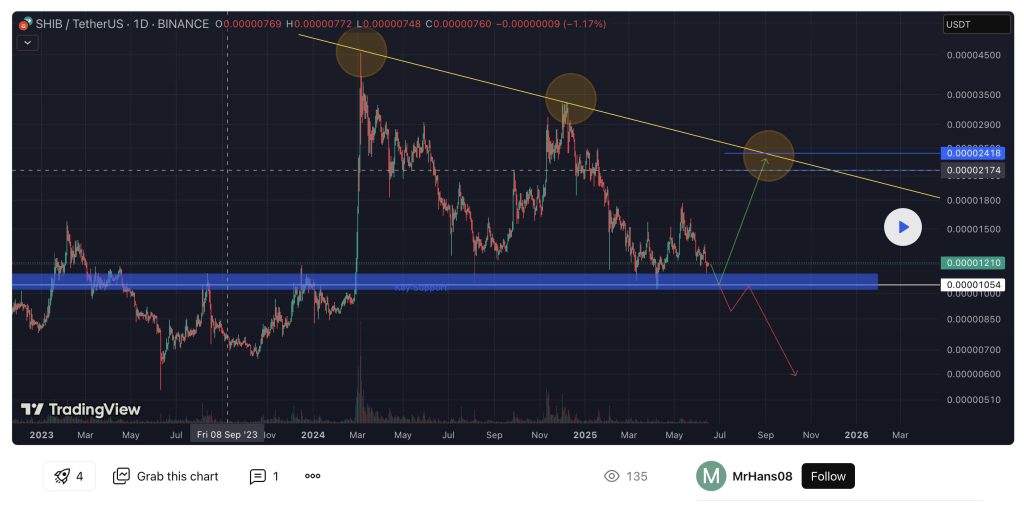 Shiba Inu Price Prediction: TradingView Analyst Reveals Crucial Support That Could Trigger a ...